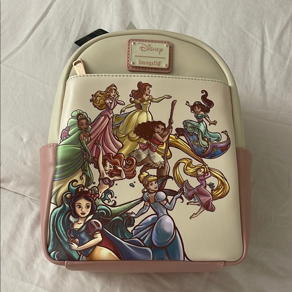 Loungefly | Bags | Loungefly Disney Princess Backpack Cream And Pink ...